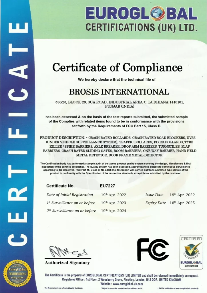 Certifications – Brosis International